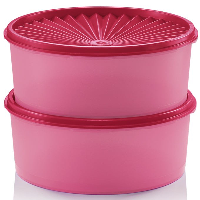 Tupperware 1.5L Deco Canister Light Maroon Bekas Kuih Raya Ketak Udara ...