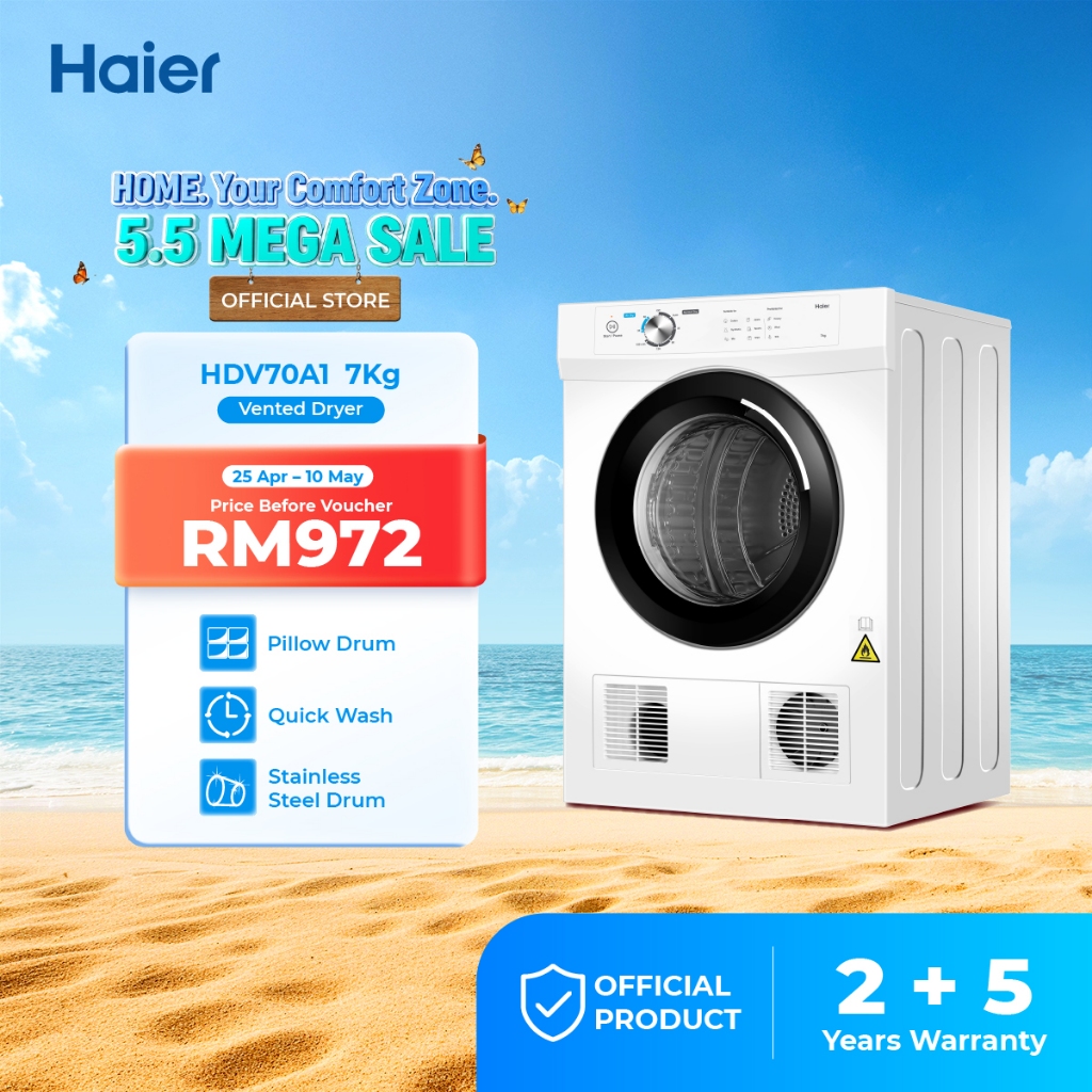 [FREE SHIPPING / READY STOCK] Haier 7KG Dryer Reversible Vented Knob ...