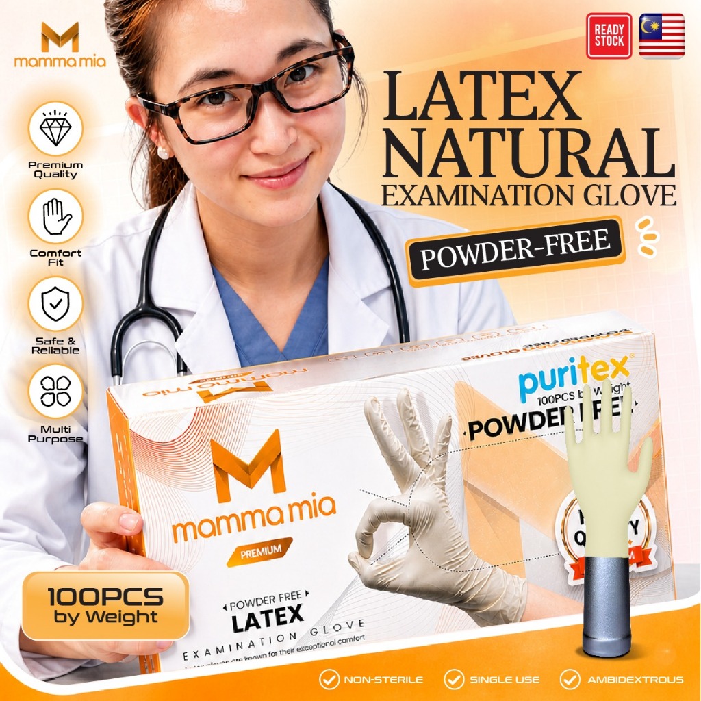 Puritex Latex Examination Glove Powder Free Gloves, Medical, Beauty ...