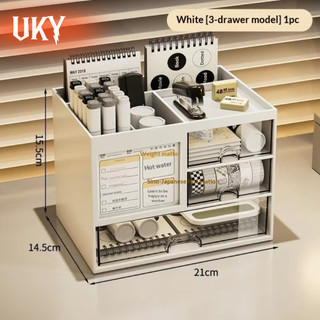 Student desktop drawer transparent storage box office stationery ...
