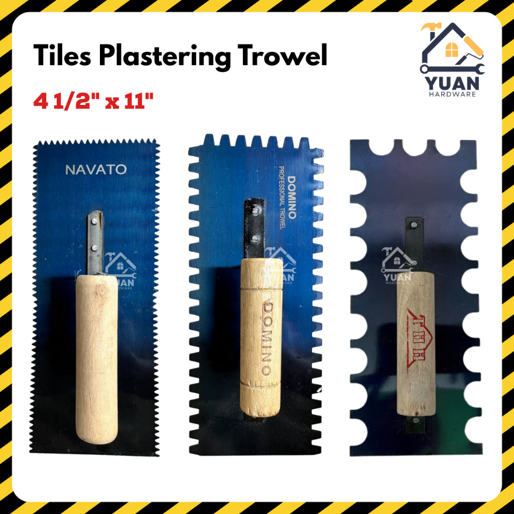 Mosaic Tiles Plastering Trowel Pisau Plaster Jubin Square Teeth Notched ...