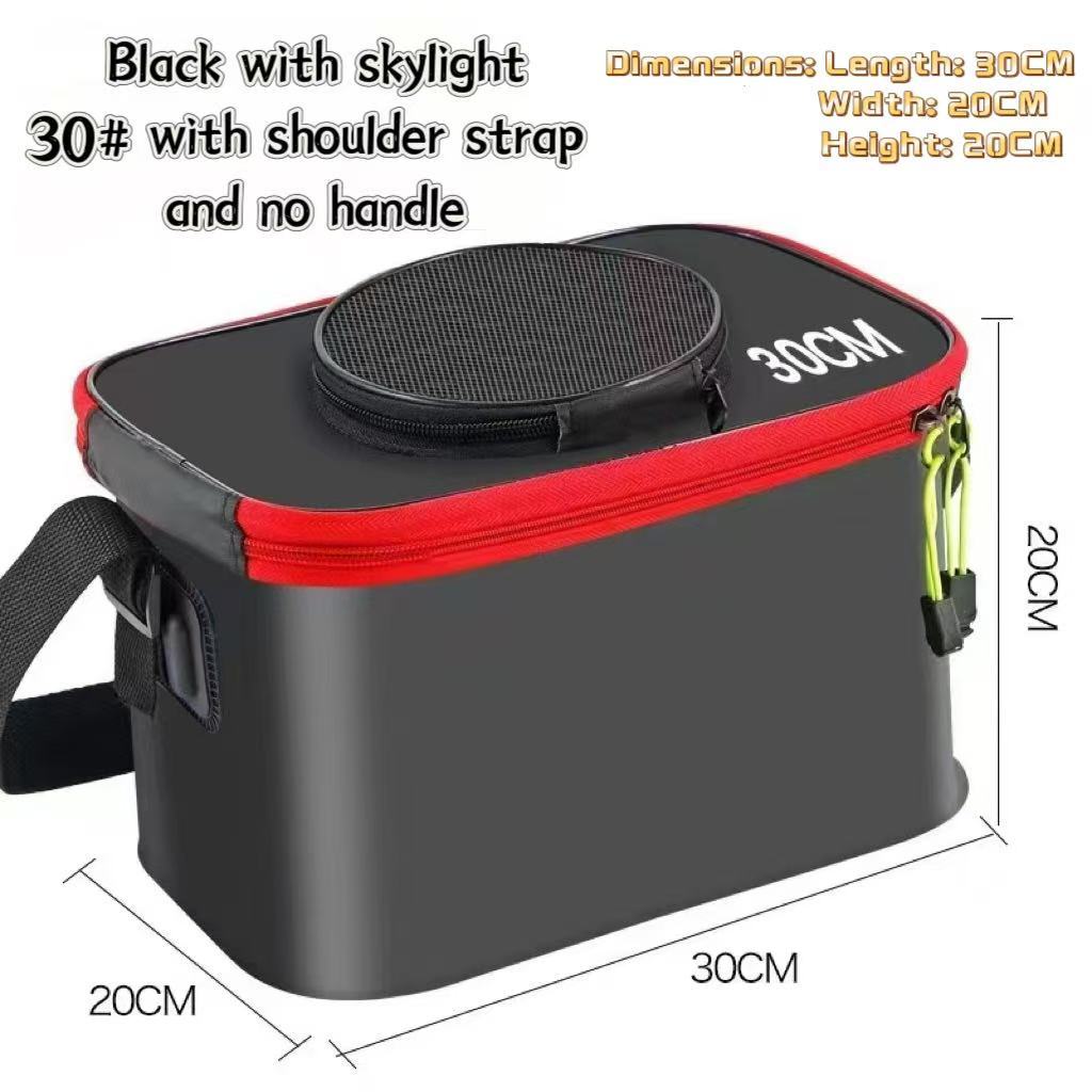 Portable EVA Fishing Bag Collapsible Fishing Bucket Breathable Live ...