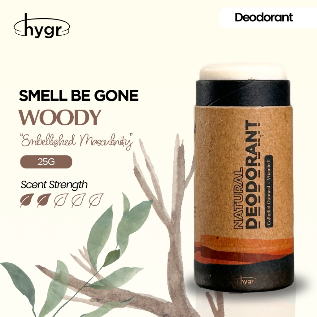 hygr Natural Deodorant Stick - Woody (25g) | Shopee Malaysia