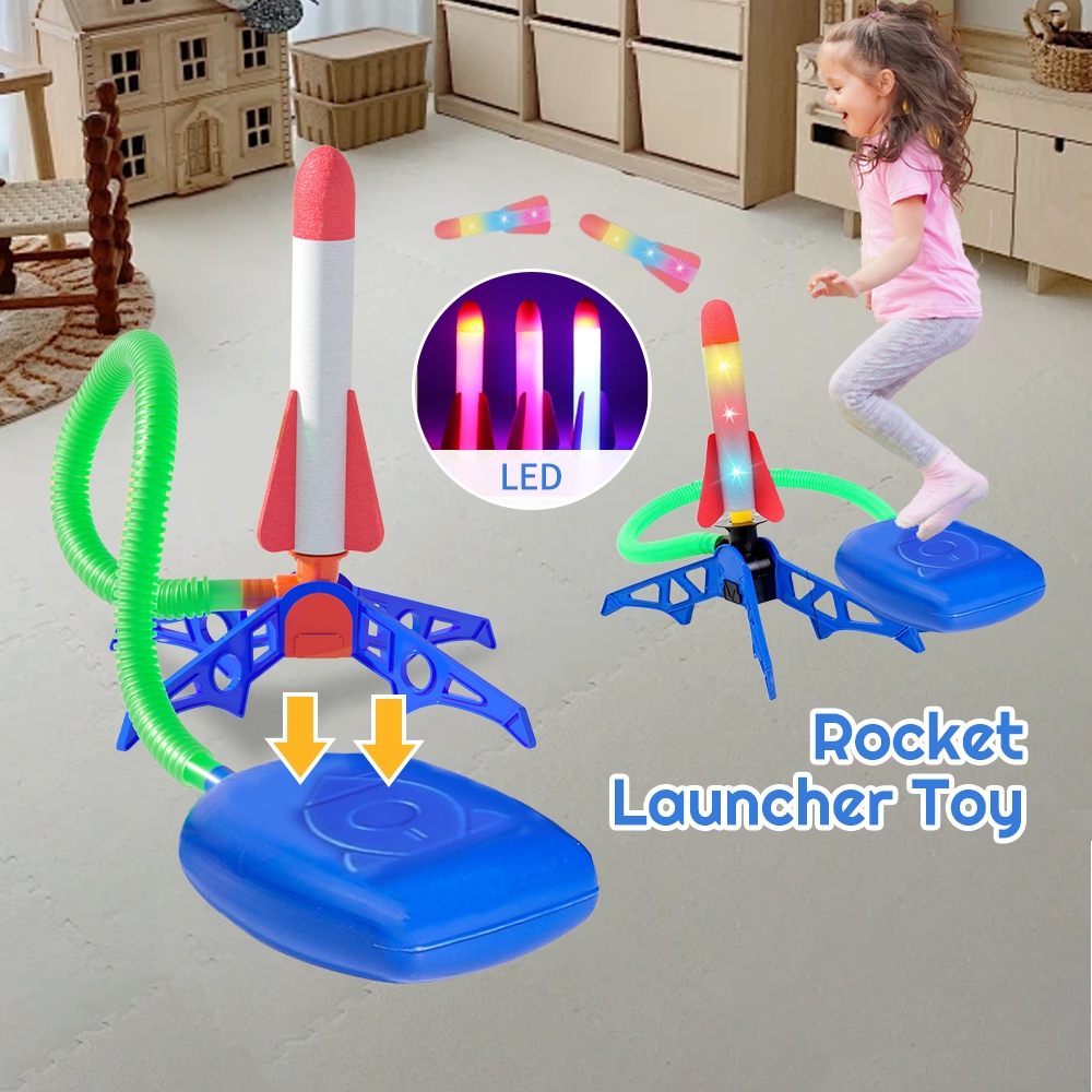 lakoe Luminous Foot Rocket Jump Air Rocket Kids Rocket Launcher Toy LED ...