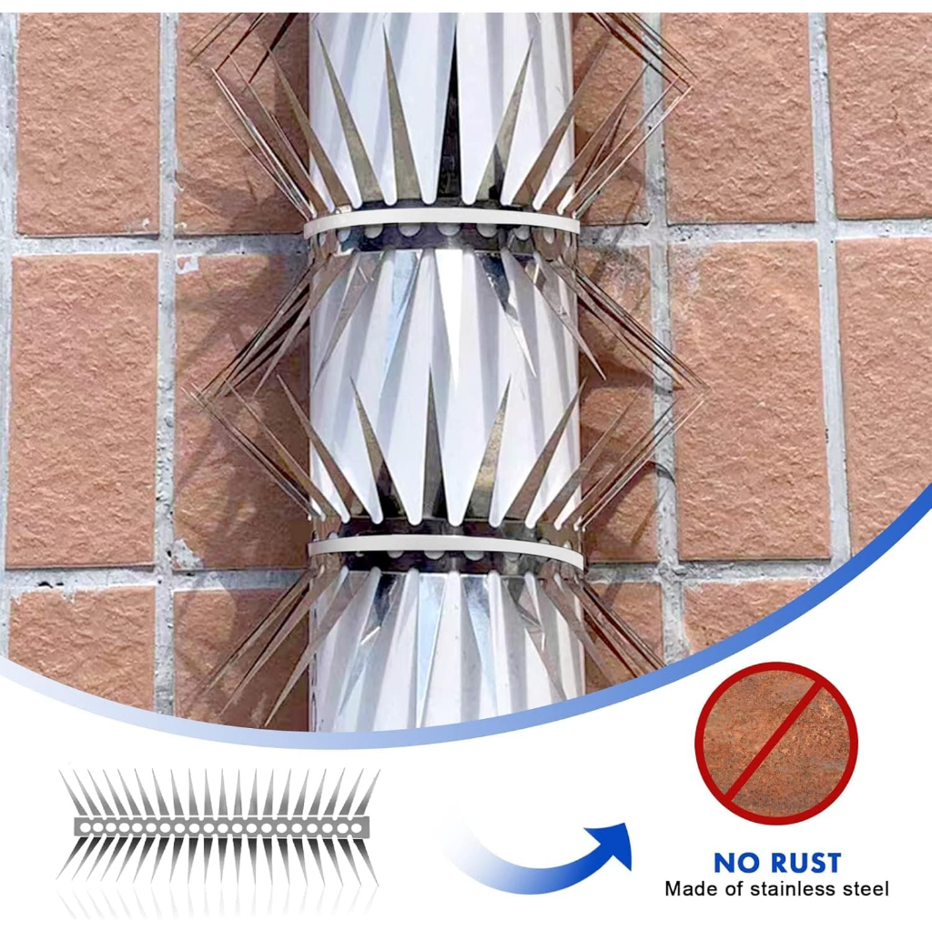 Anti-Bird Spikes, 1m Stainless Steel Anti Spikes, Entangle Balcony Eave ...