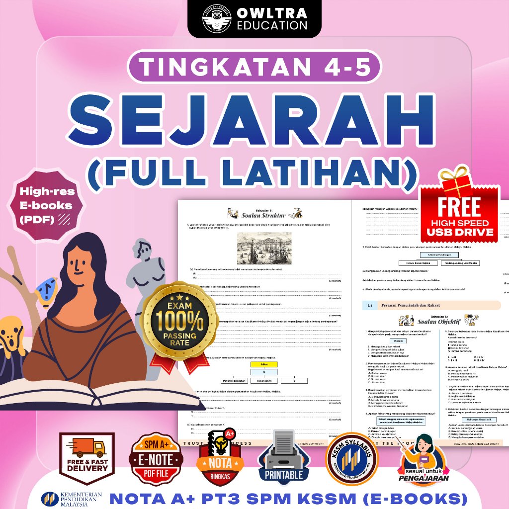 (FREE PENDRIVE) Sejarah Latihan SPM Tingkatan 4-5 (Full Bab PDF Edition) KSSM Buku Rujukan A+ ...