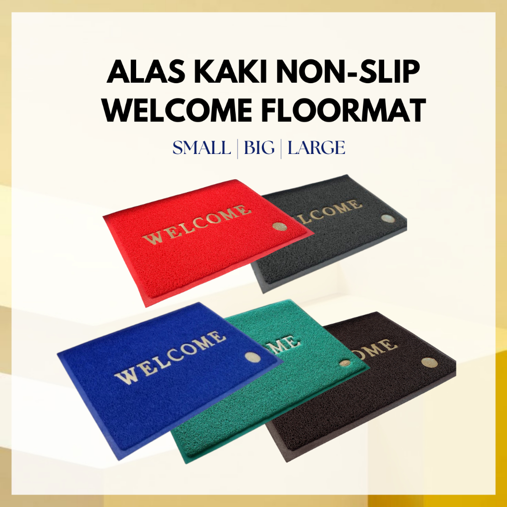 PCDECOR High Quality Alas Kaki Welcome Door Mat 8mm Anti-slip Floor Mat ...