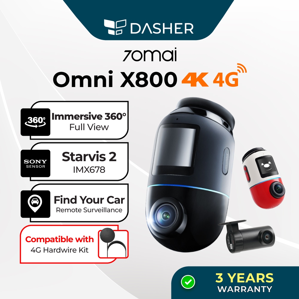 [Grand Launch] 70mai Omni X800 | 360° Dashcam with 4K resolution | 4G GPS & AI Parking ...