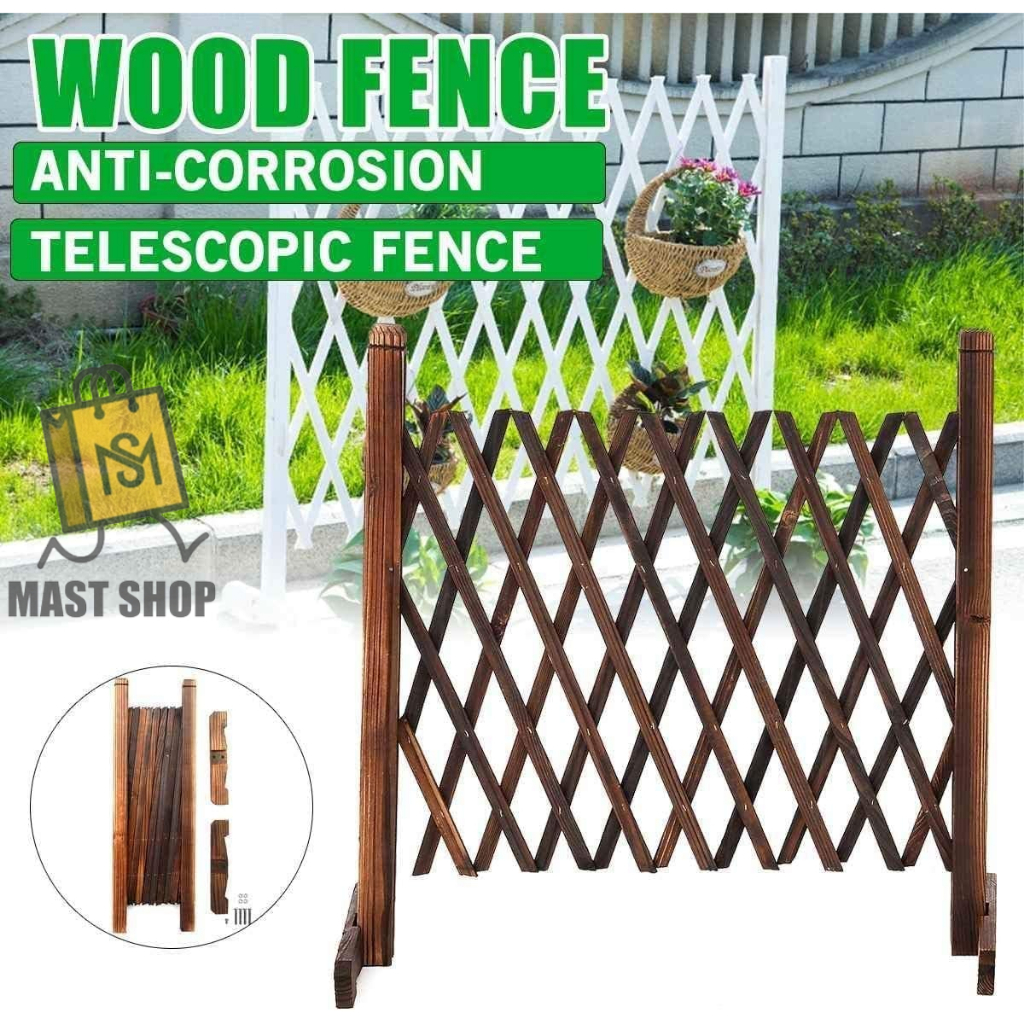 Retractable Wooden Fence Portable Extendable Telescopic Decorative ...