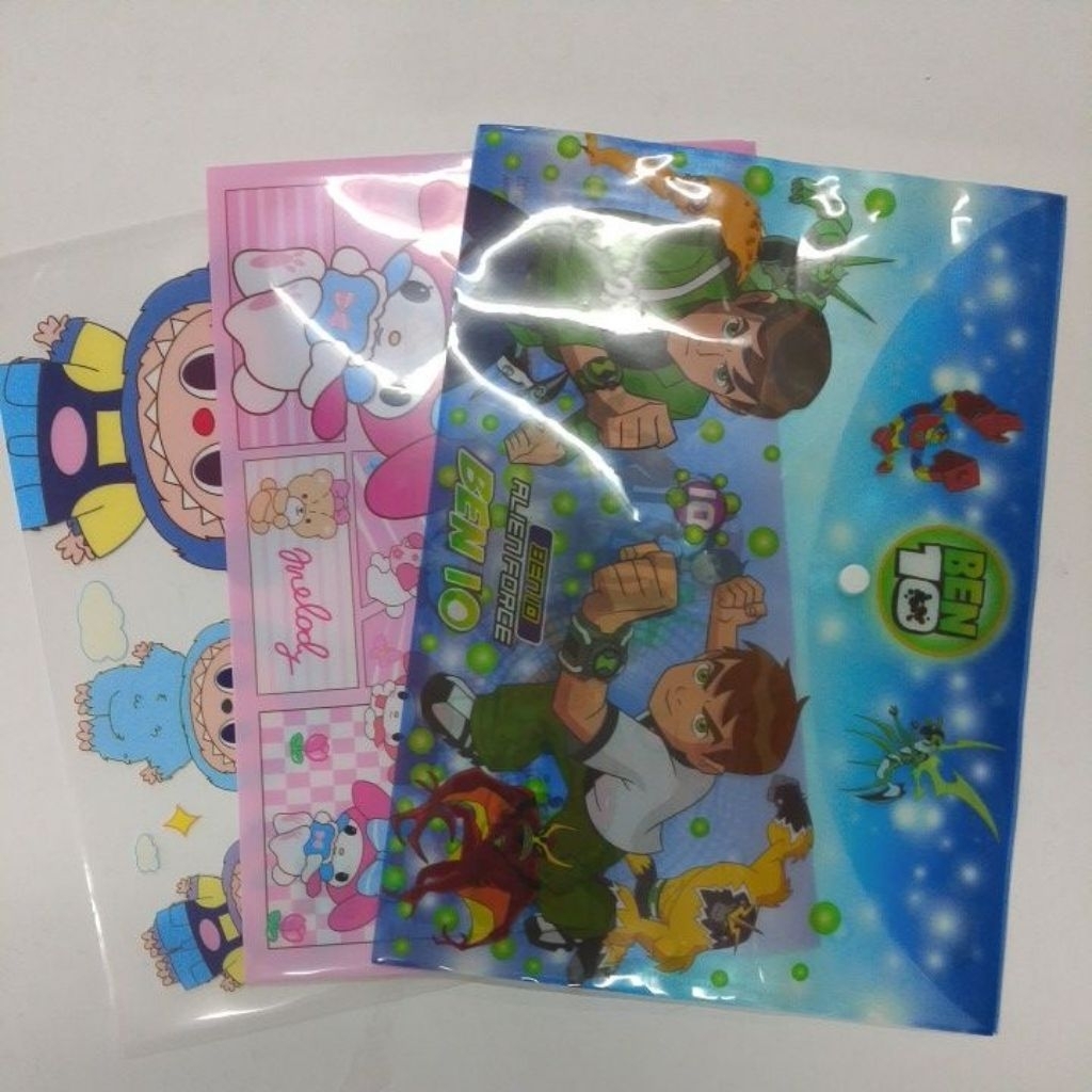 cartoon A4 file File folder fail plastic fail buku sekolah 卡通文件夹 ...