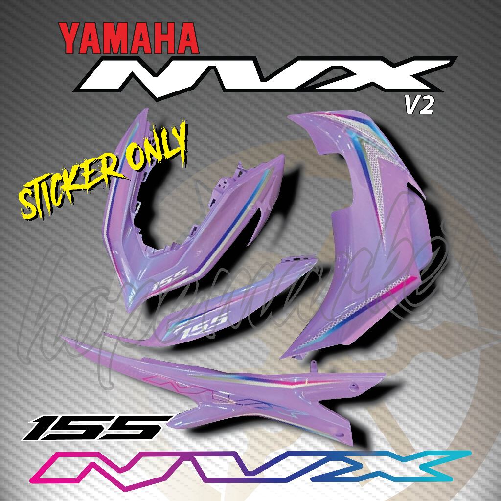 STRIPE MOTOR YAMAHA NVX / AEROX ABS V2 155 LIS TRANSPARENT IND DESIGN ...