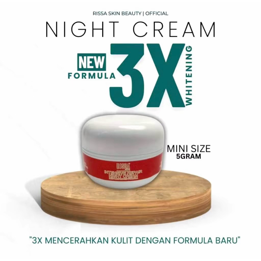 [NEW FORMULA SMALL] NIGHT CREAM WHITENING BOOSTER 3X 5GM (Krim malam ...