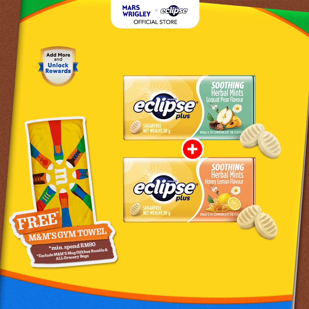 [Bundle of 2] Eclipse Plus Honey Lemon + Loquat Pear Tins 30g Soothing ...
