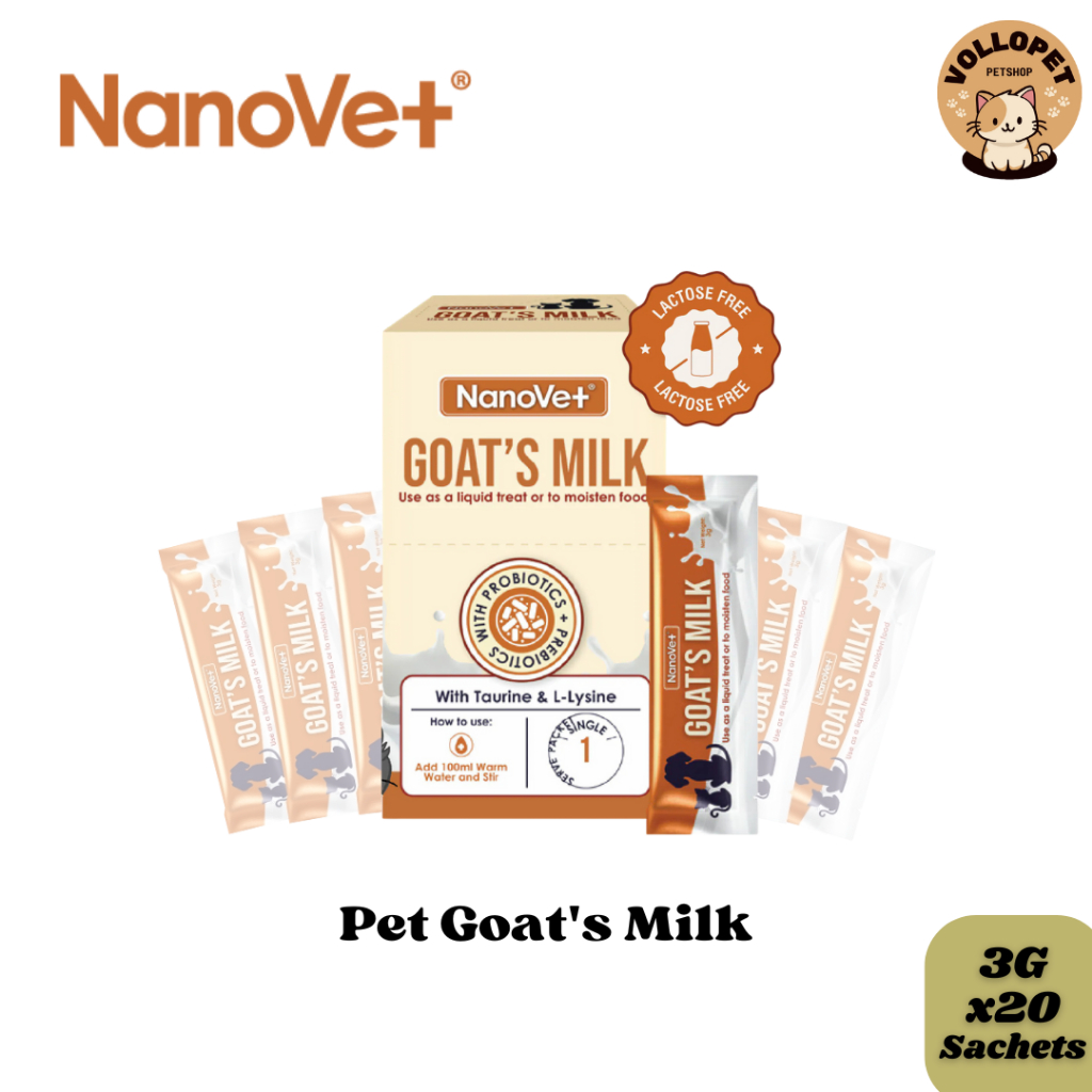 NANOVET Pet Goat's Milk for Cat and Dog (Box / 3g x 20 Sachets ...