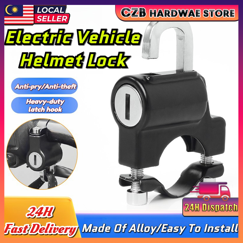 【Offline Store Direct Ship】Universal Motorcycle Helmet Lock Anti-Theft ...
