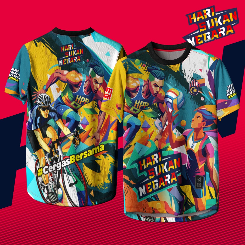 PREMIUM VIRAL BAJU JERSI TSHIRT HARI SUKAN NEGARA 2025 HSN NATIONAL ...