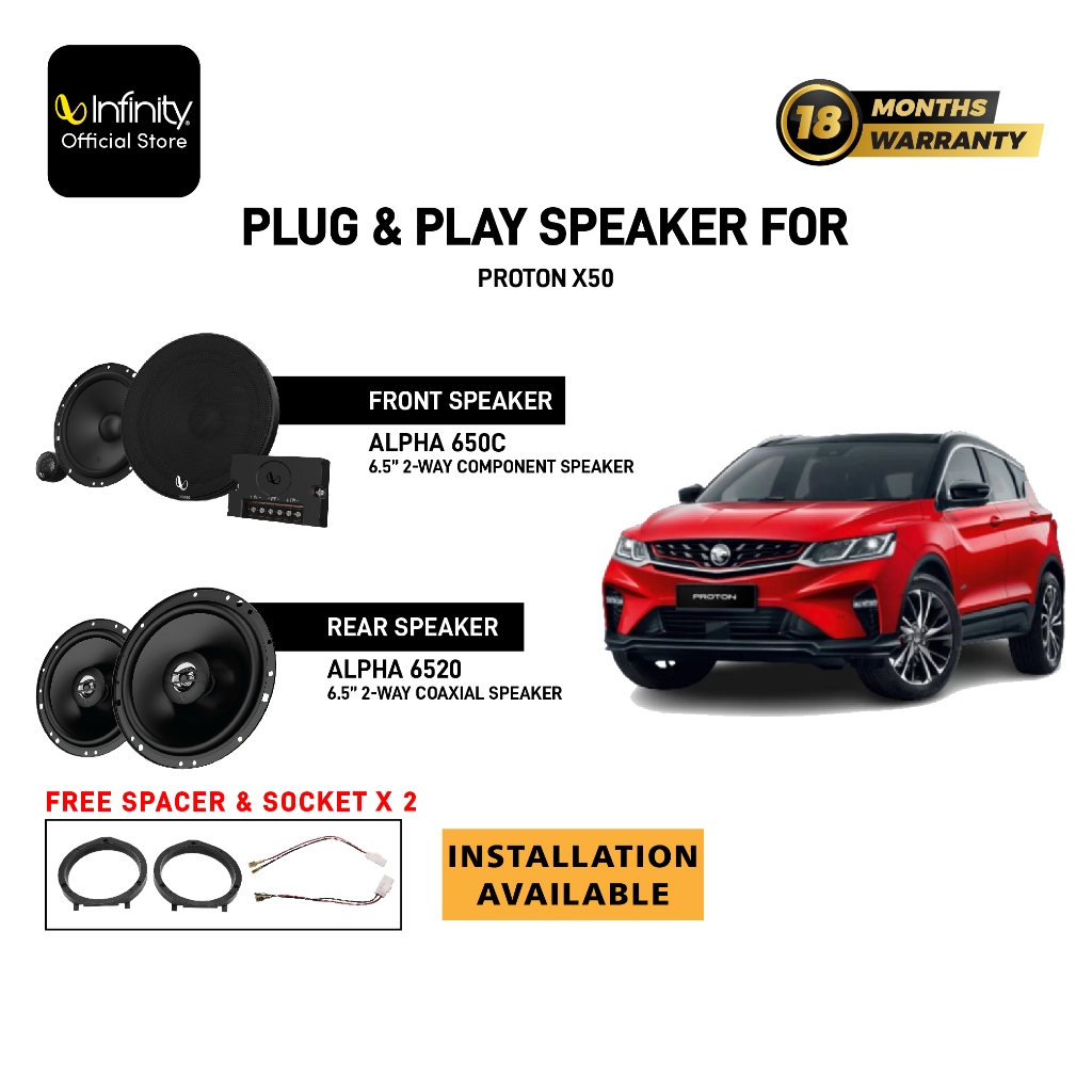[Installation AvailabIe] Infinity Plug & Play Speaker For Proton X50 ...