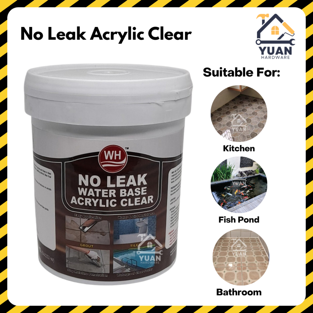 1L NO LEAK Grout Tile Waterproof Sealer Acrylic Clear Water Base Toilet ...