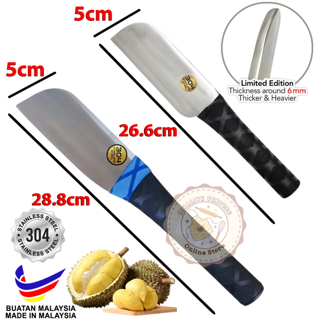 (304) Stainless Steel Durian Knife | Durian Opener | Pisau Belah Durian ...