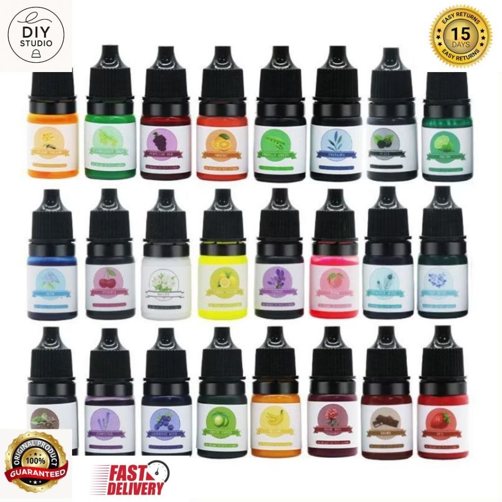 CCD 💥Ready Stock💥30 Colors Epoxy Resin Pigment Transparent Non-Toxic UV ...