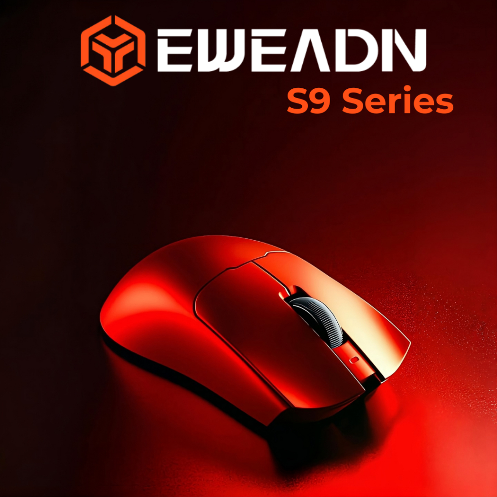 EWEADN S9 Wireless Gaming Mouse Tri-Mode 2.4G/BT/Wired PAW3395 500mAh ...