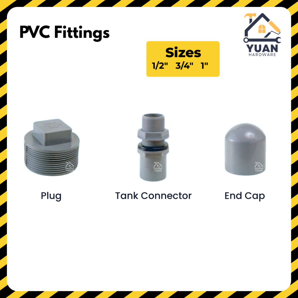 PVC Fittings | PVC Plug, PVC Tank Connector, PVC End Cap | Penutup Pipe ...