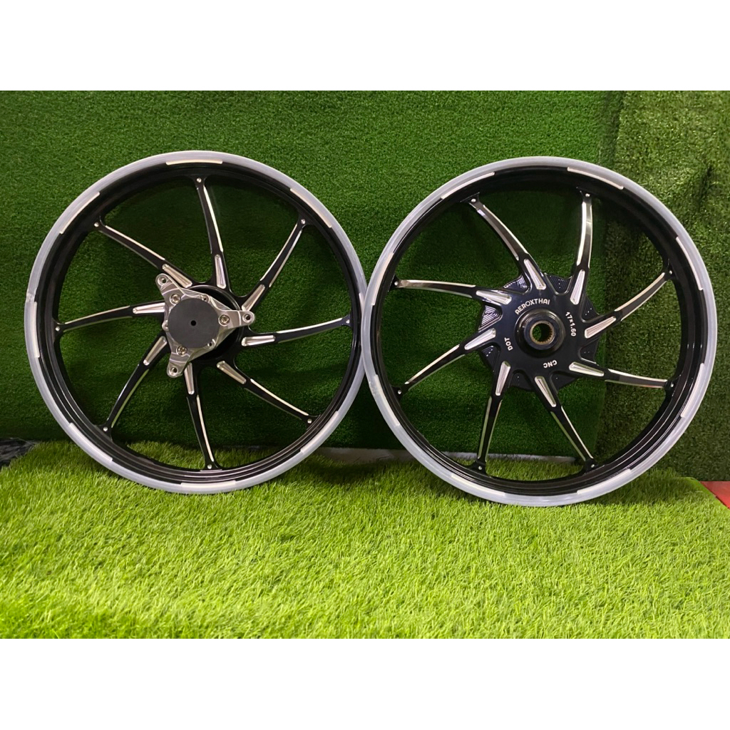 SPORT RIM AEROX THAI YAMAHA NVX F-1.6x17 R-1.6x17 SET COMBO TAYAR ...