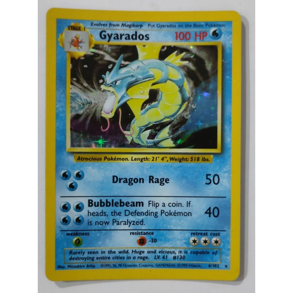 Gyarados #6 Holo Rare (Pokemon Base Set) [lightly played] / [moderately ...