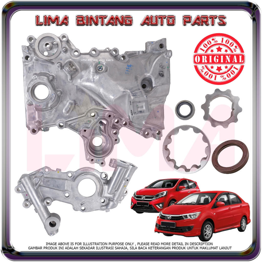 Perodua Axia , Bezza 1.0 Timing Cover Oil Pump , Oil Pump Gear , Gasket ...