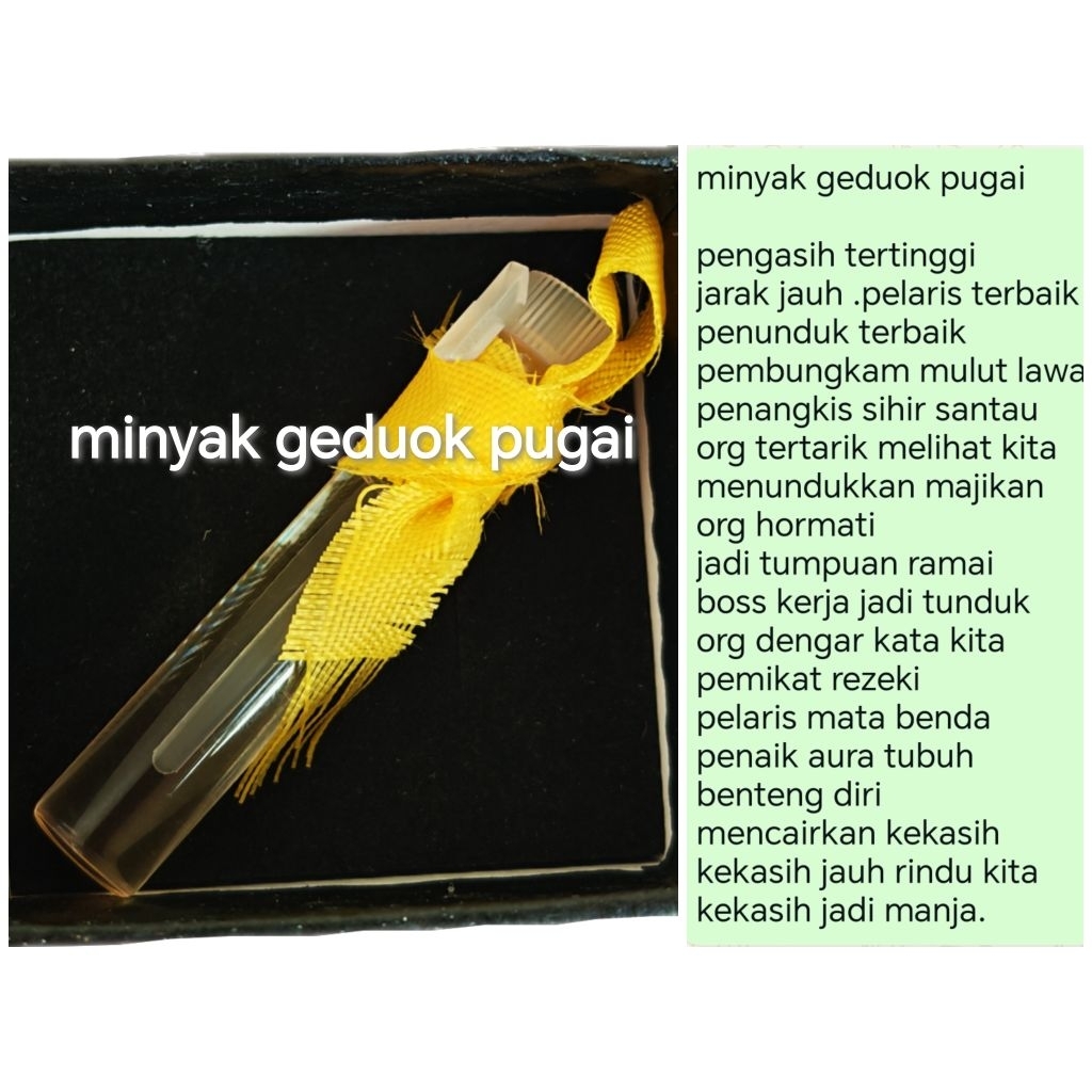 minyak geduok pugai. (pengasihterbaik) | Shopee Malaysia