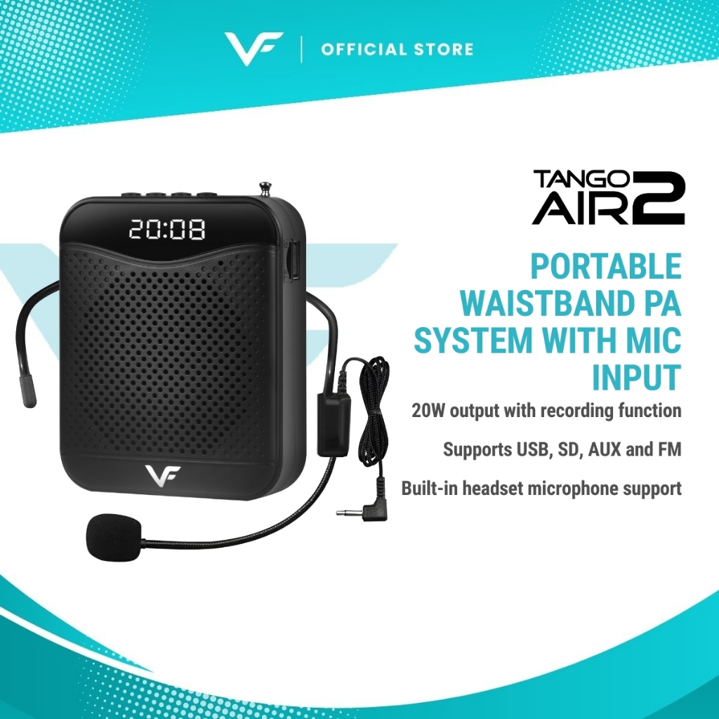 Vinnfier TANGO AIR 2 Portable Voice Amplifier Speaker Portable ...