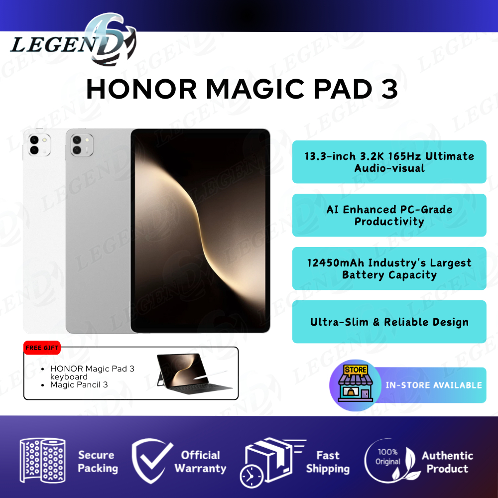 [MY Set] Honor Magic Pad 3 (16GB 512GB) Original Tablet | AI Enhanced ...