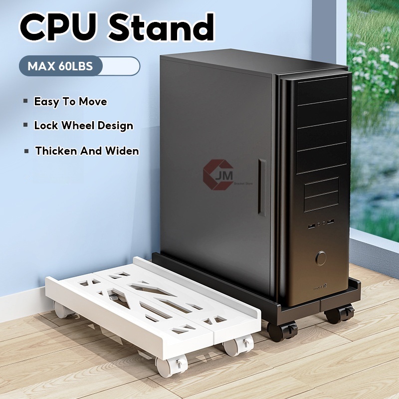 Computer CPU Stand With Caster Wheels For Computer Cases Under Desk ...