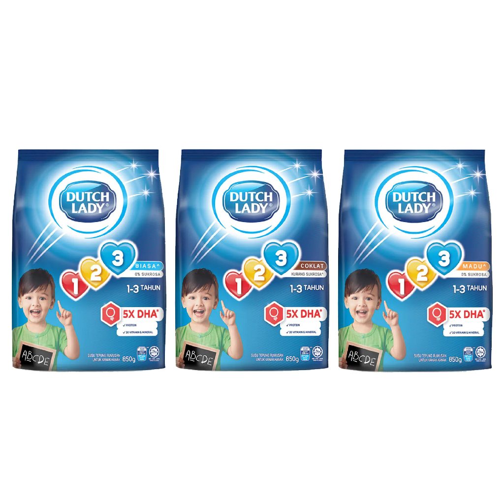 DUTCH LADY SUSU TEPUNG RUMUSAN / FORMULA MILK POWDER LANGKAH 1-3 TAHUN ...