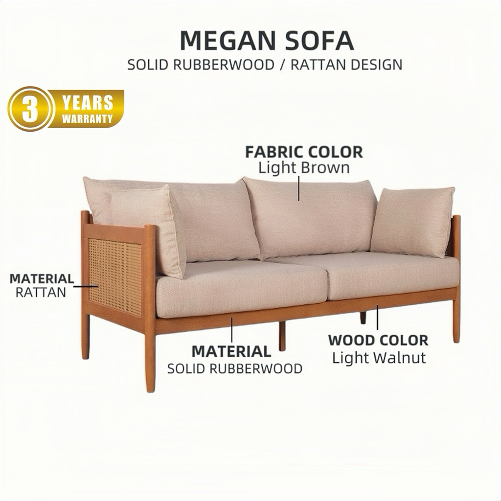 HS FURNITURE | MEGAN SOFA | SOLIDWOOD SOFA | SOFA MUJI | SOFA MODERN ...