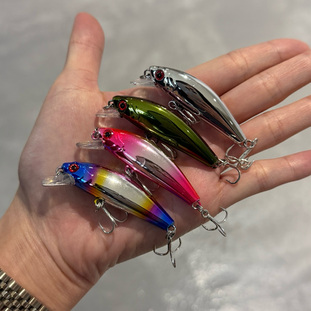 【MR.T】Gewang Sinking Minnow 5.5cm/6.5g Chrome | Umpan Casting Hardbait ...