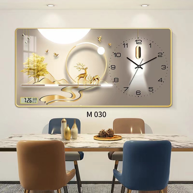 Clock mural wall clock living room permanent calendar dining room clock decoration wall art ...