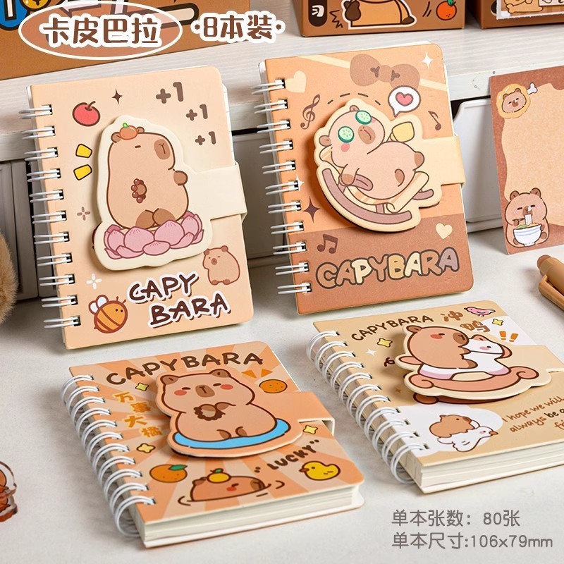 Capybara A7 Mini Notebook Cute Cartoon Memo Book Portable Coil Journal ...