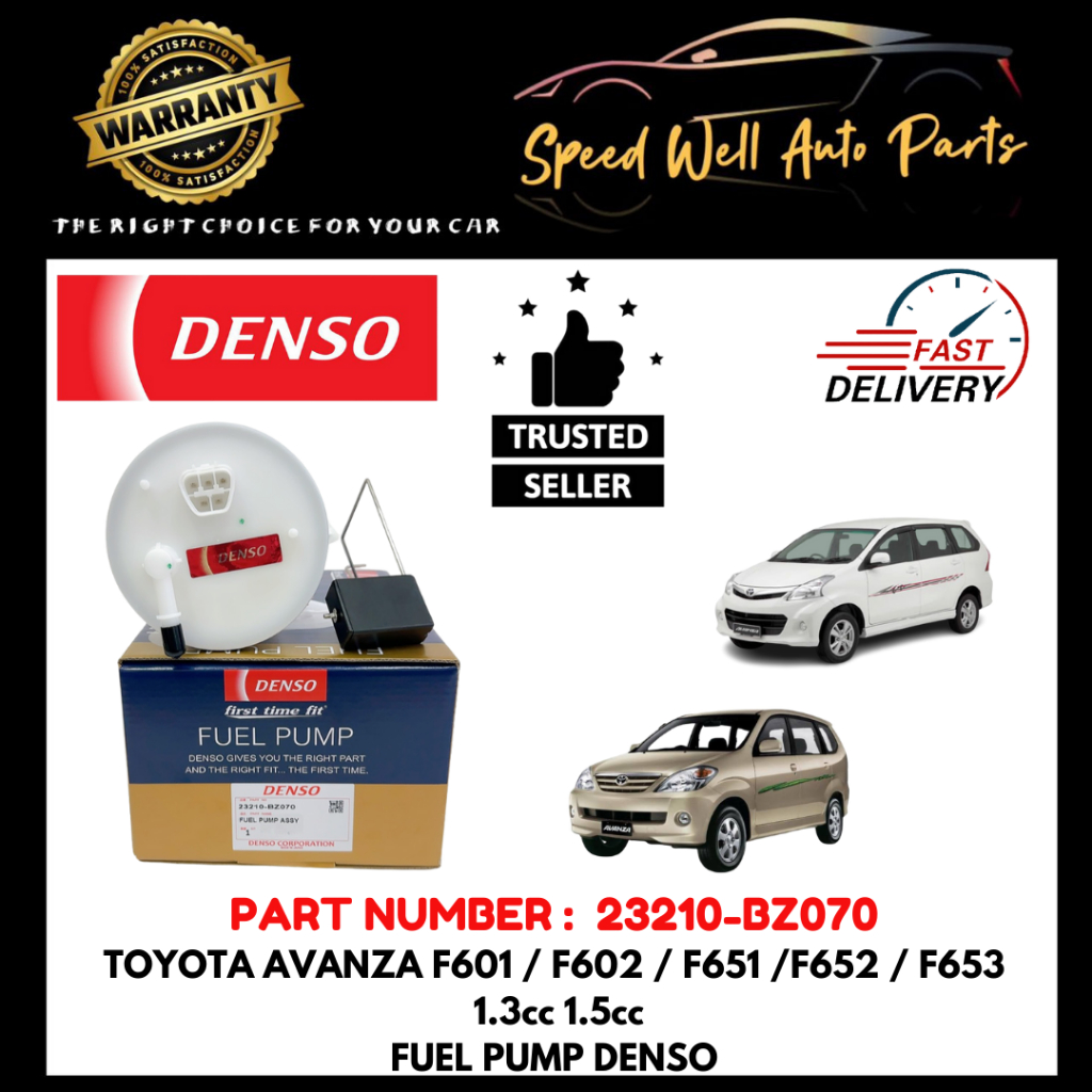 [ DENSO FUEL PUMP ] TOYOTA AVANZA F601, F602, F651, F652, F653 1.3cc 1.5cc (LONG BODY) FUEL ...