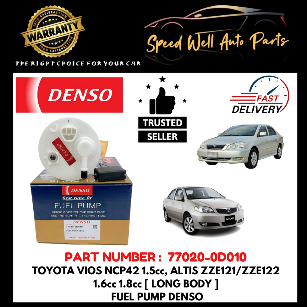 [ DENSO FUEL PUMP ] TOYOTA VIOS NCP42 1.5cc, ALTIS ZZE121, ALTIS ZZE122 ...