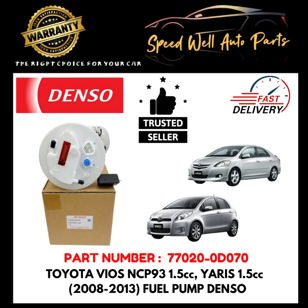 [ DENSO FUEL PUMP ] TOYOTA VIOS NCP93 1.5cc, YARIS 1.5cc (2008-2013 ...