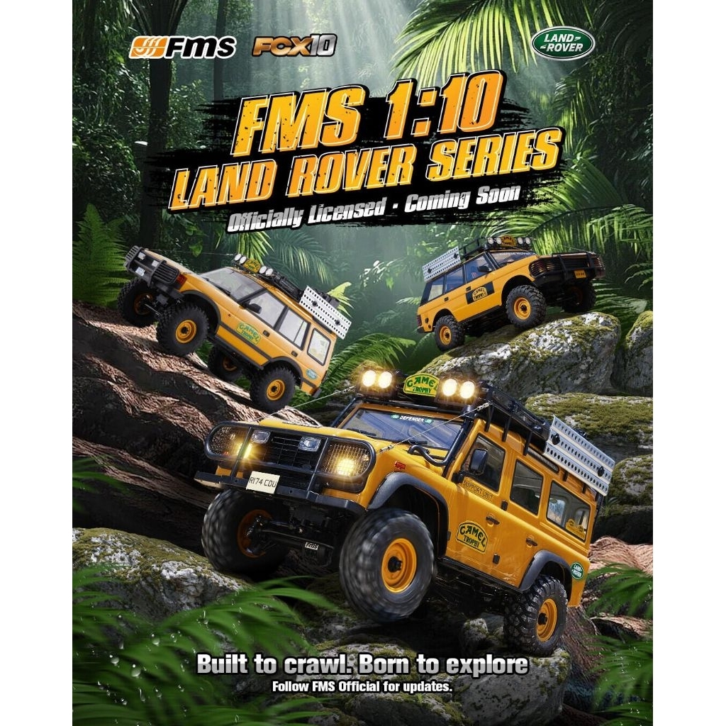 PRE-ORDER FMS 1:10 FCX10 Land Rover Camel Trophy Edition RS (Coming ...