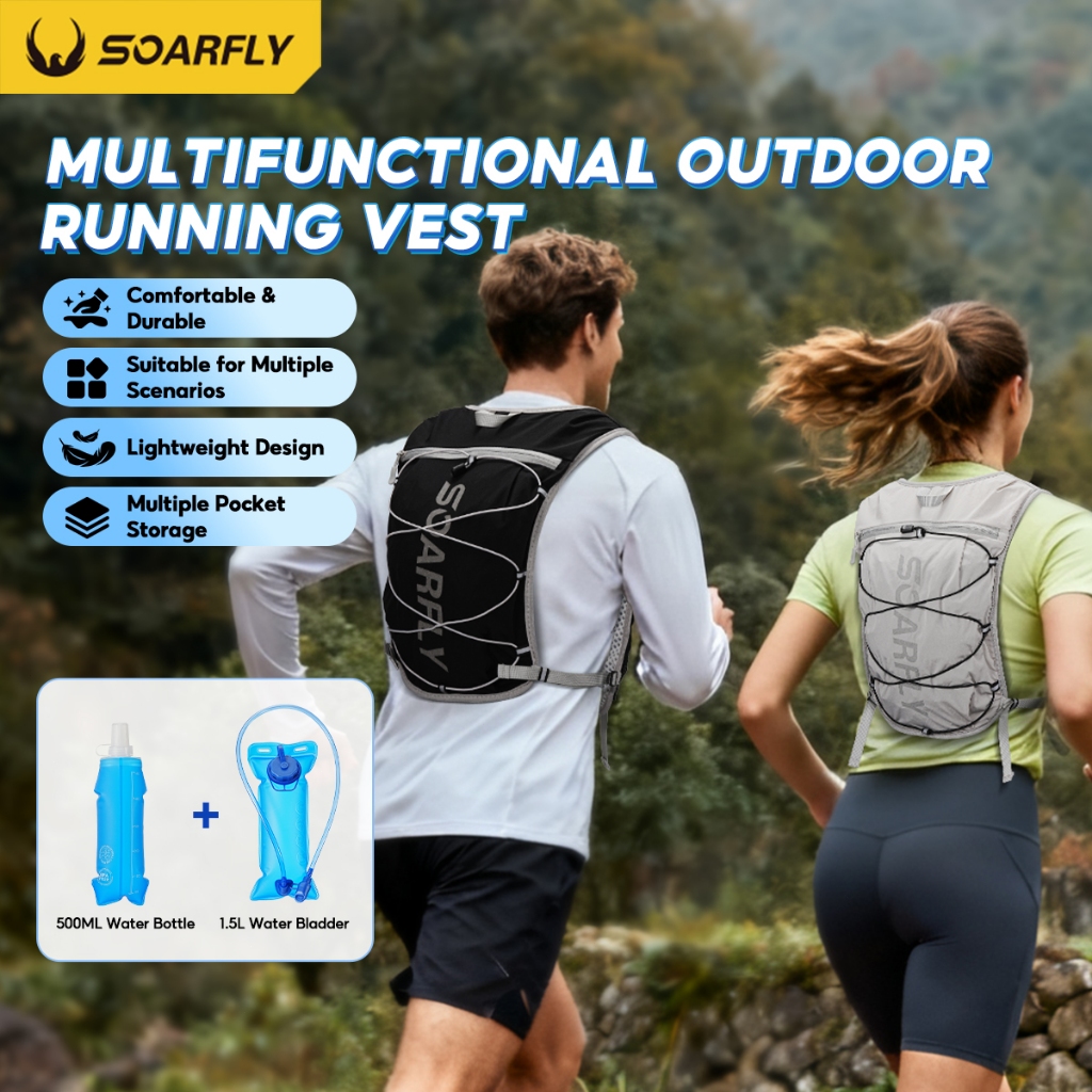 SOARFLY Running Vest Lightweight Breathable Mesh Backpack Multiple ...