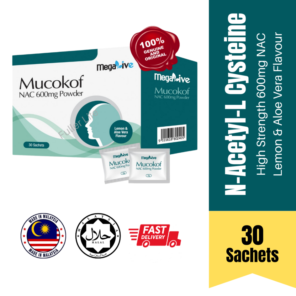 MEGALIVE Mucokof NAC 600mg Powder (30s) | Clear Phlegm & Promote ...