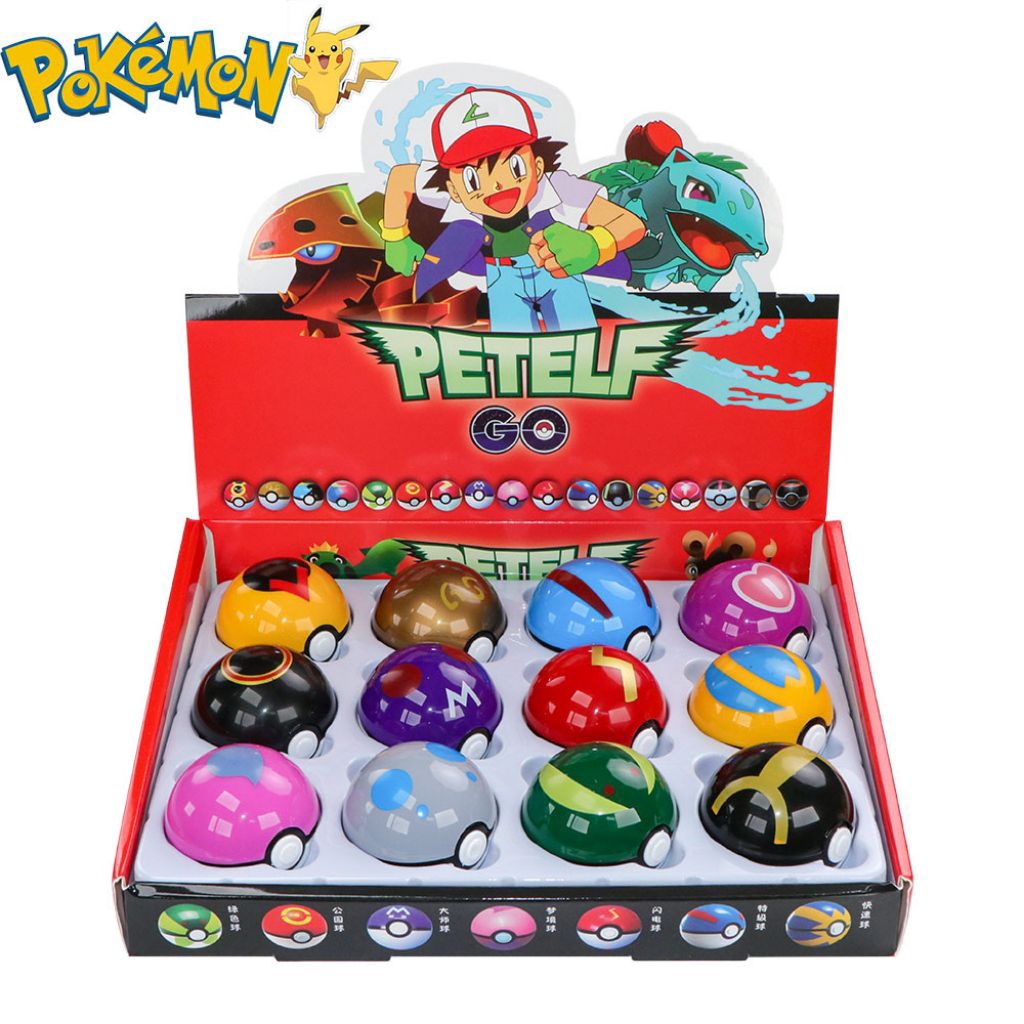 (12pcs/Set) Pokémon Poke Ball with Random Figures & Stickers ...