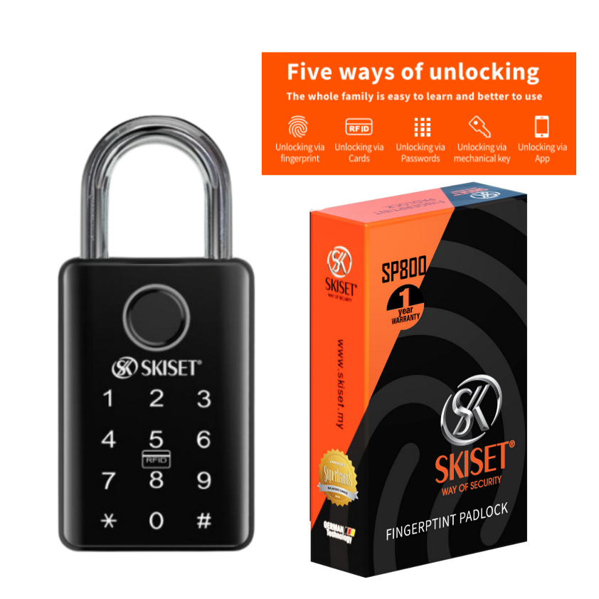 SKISET SP800 Smart Padlock with Tuya Smart App/Smart digital grilled ...