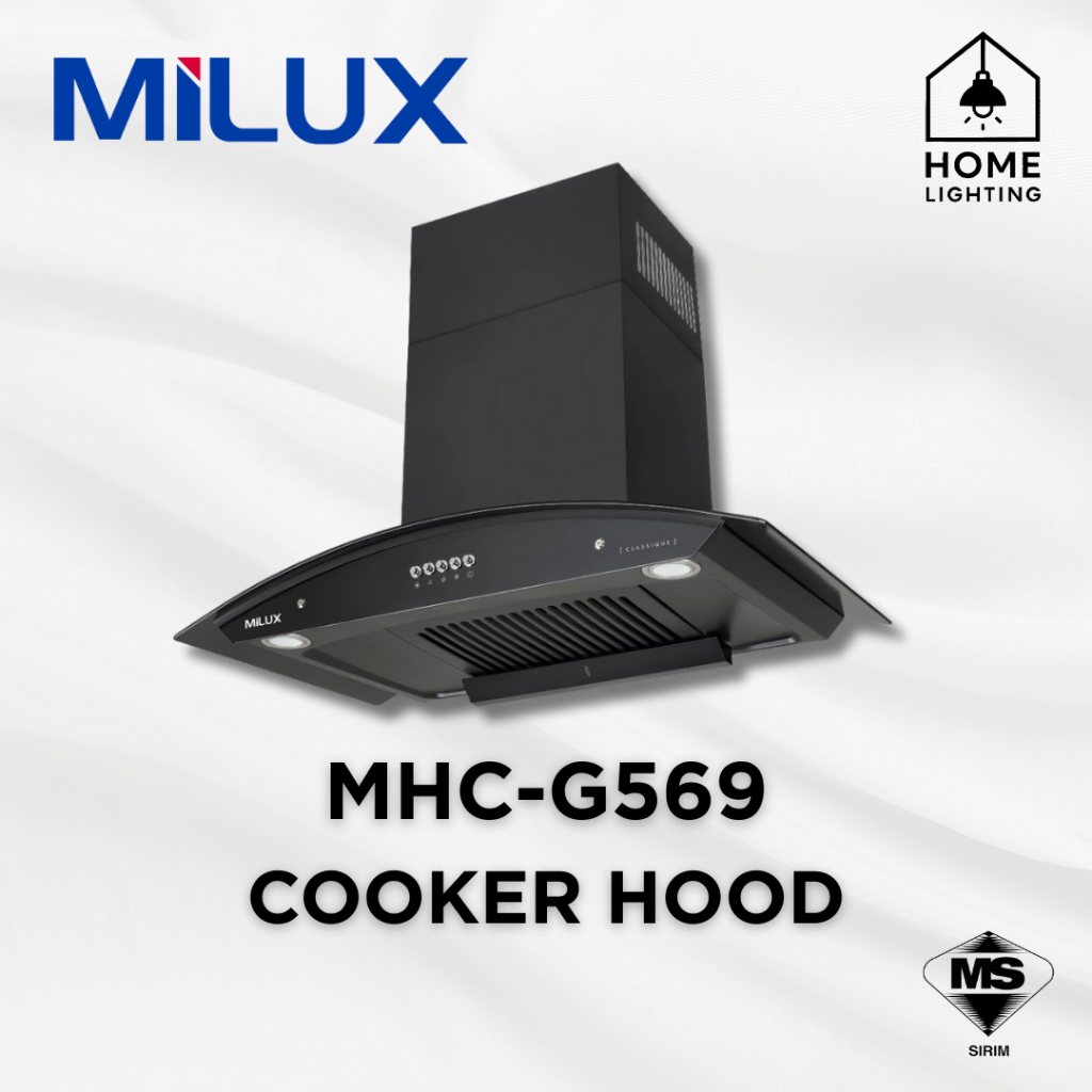 MILUX Cooker Hood CLASSIQUE MHC-G5699 LED Light SIRIM Charcoal Carbon ...