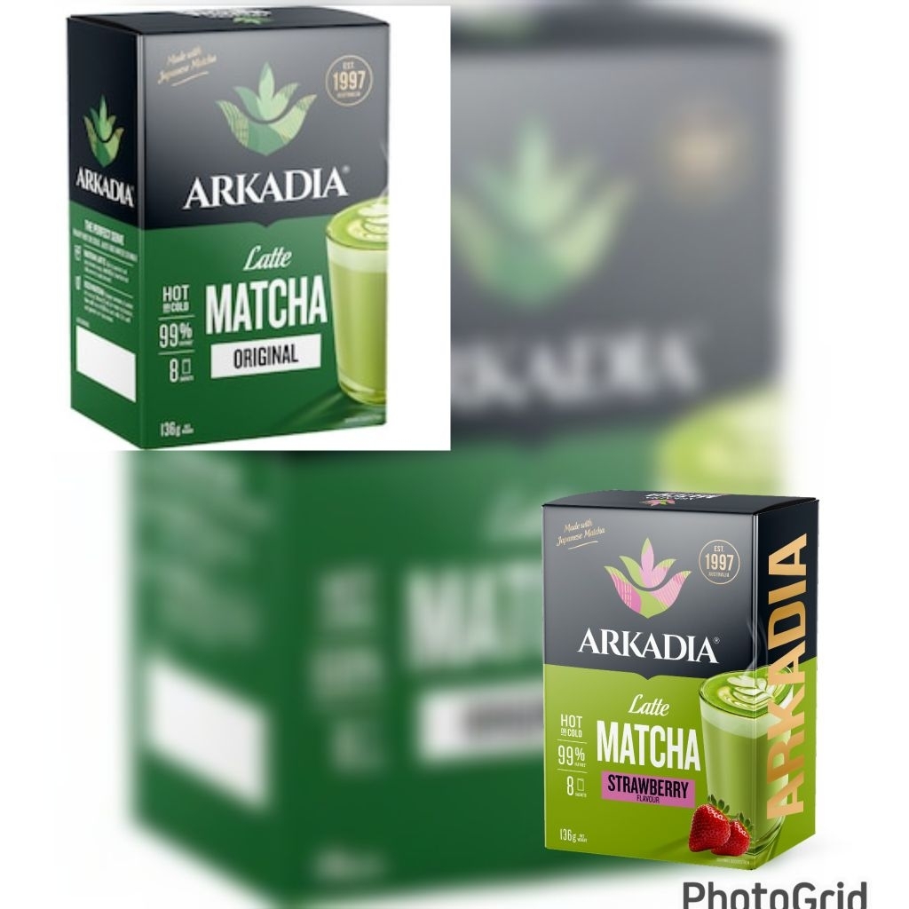 Arkadia latte matcha original / strawberry flavour 136g | Shopee Malaysia