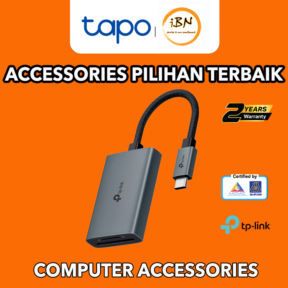 TP-Link UA440C Pembaca Kad Type-C ke TF/SD 4.0 – Penyesuai Kad Memori ...