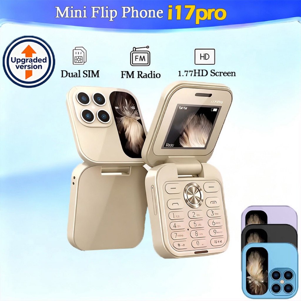I17Pro Mini Flip Phone Dual SIM 2G Small Flip Cellphone with MP3/FM ...